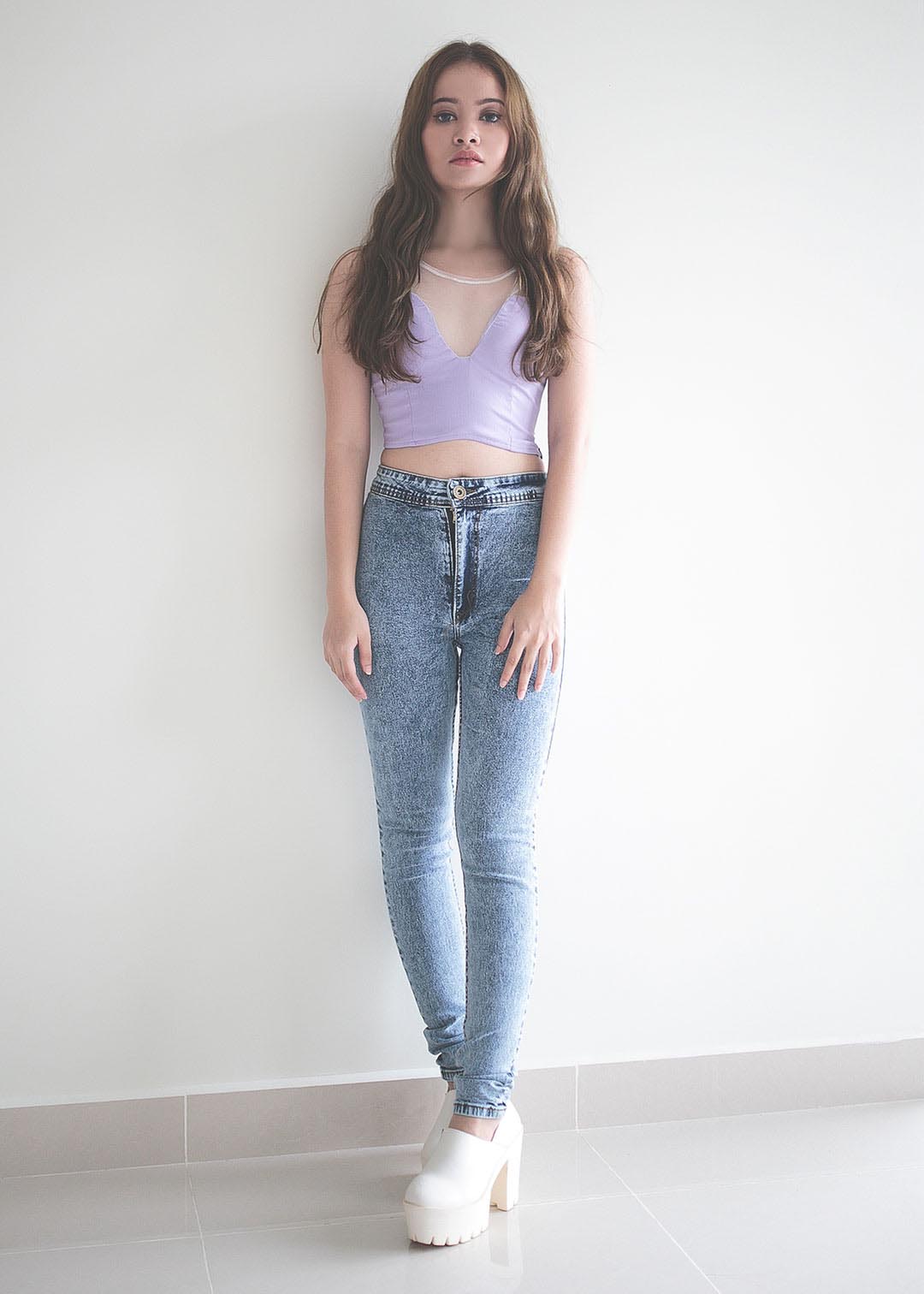 Eye Candy Mesh Bustier in Pastel Purple • DREAMSCAPED