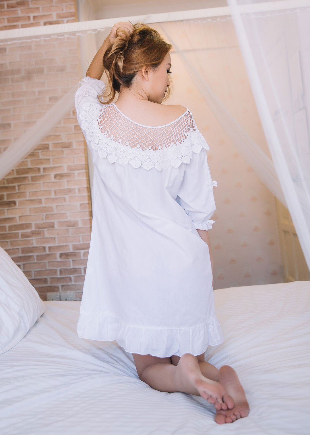All Dolled Up Nightgown In White • DREAMSCAPED