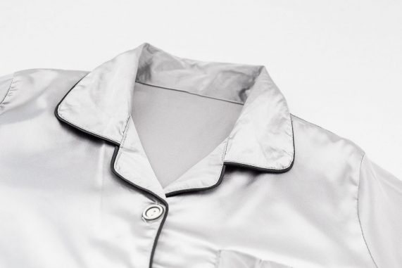 What Are You Satin PJ Set In Silver • DREAMSCAPED