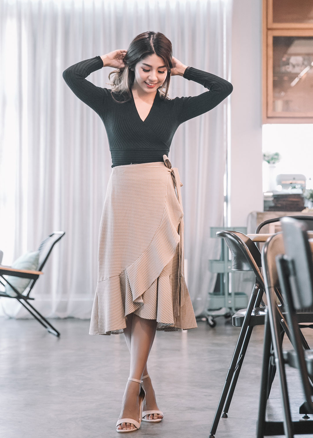 Ruffle Waterfall Asymmetrical Layered Skirt • DREAMSCAPED