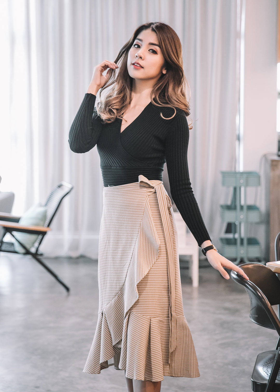 Ruffle Waterfall Asymmetrical Layered Skirt • DREAMSCAPED