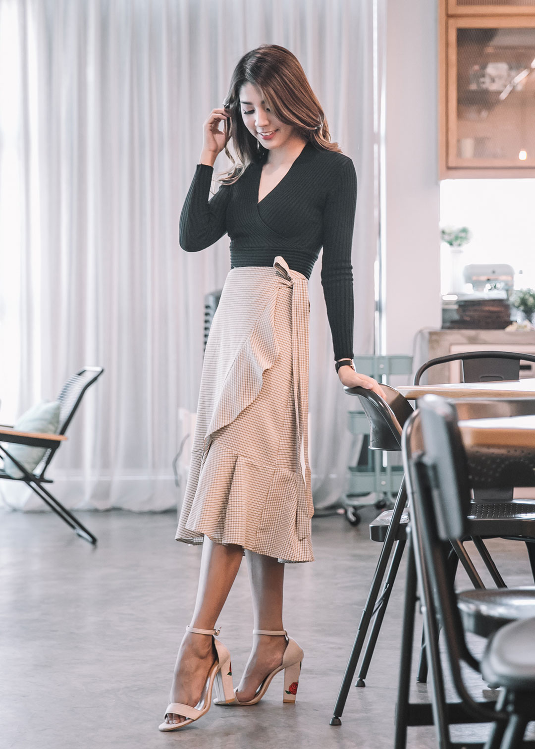 Ruffle Waterfall Asymmetrical Layered Skirt • DREAMSCAPED