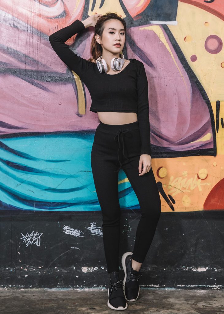 Break free Ribbed Hoodie Set In Black • DREAMSCAPED