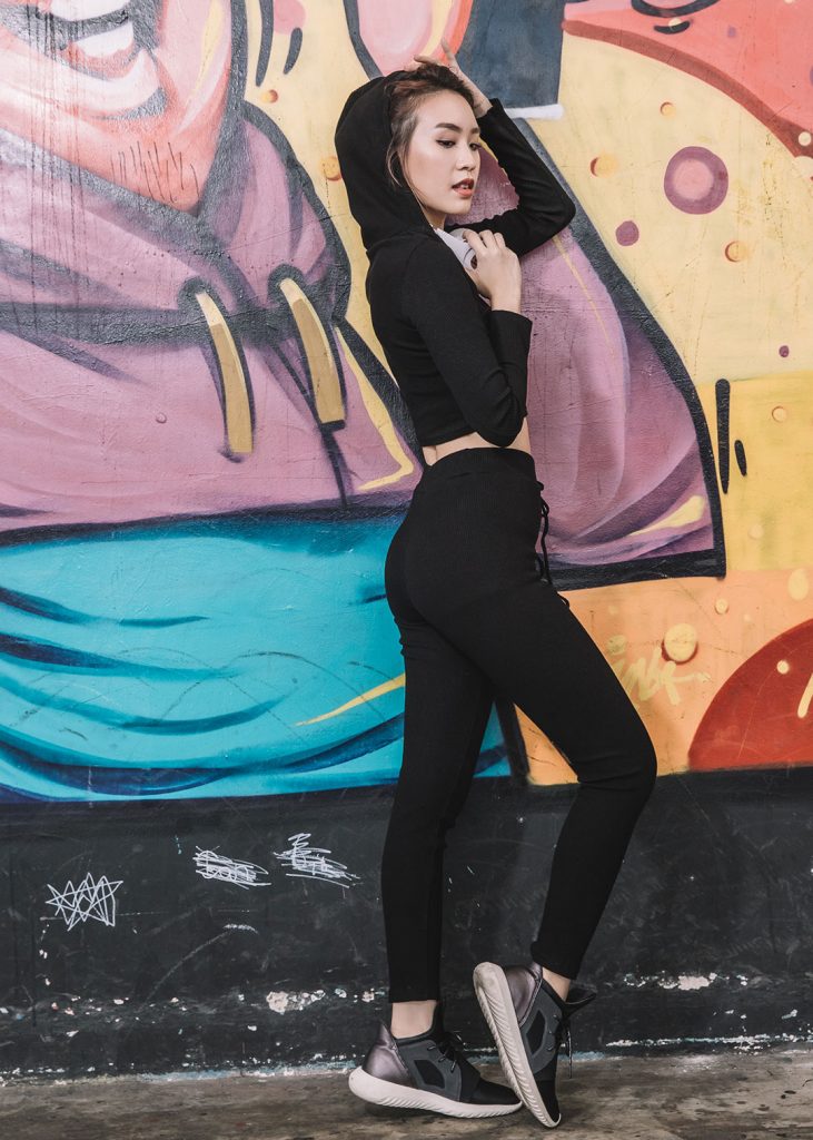 Break free Ribbed Hoodie Set In Black • DREAMSCAPED