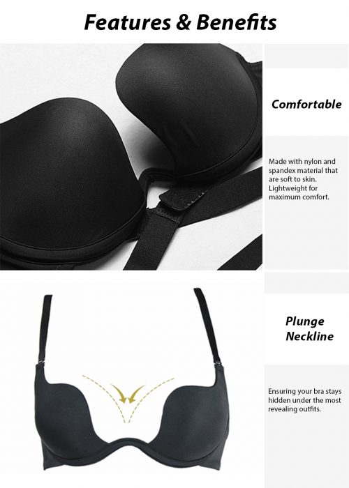 Bombshell Push Up + Low-Back Convertible Bra • DREAMSCAPED
