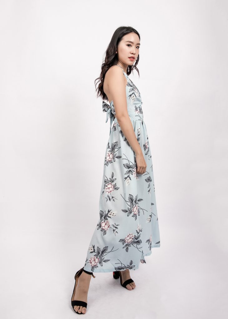 Dancing in the moonlight maxi Dress in Blue • DREAMSCAPED