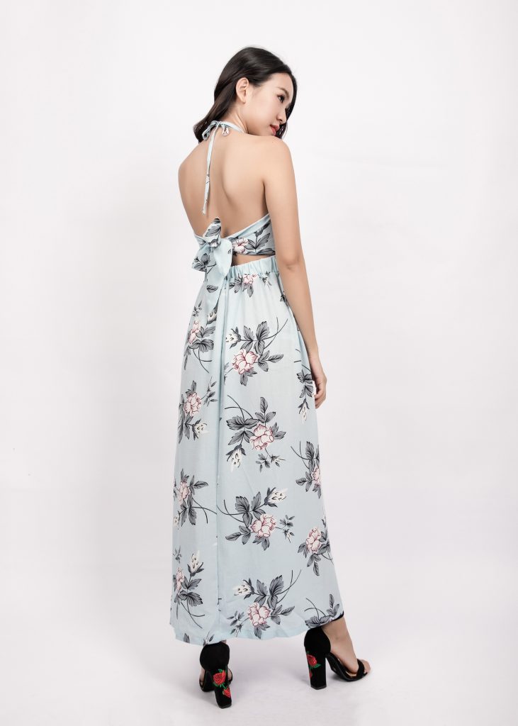 Dancing in the moonlight maxi Dress in Blue • DREAMSCAPED
