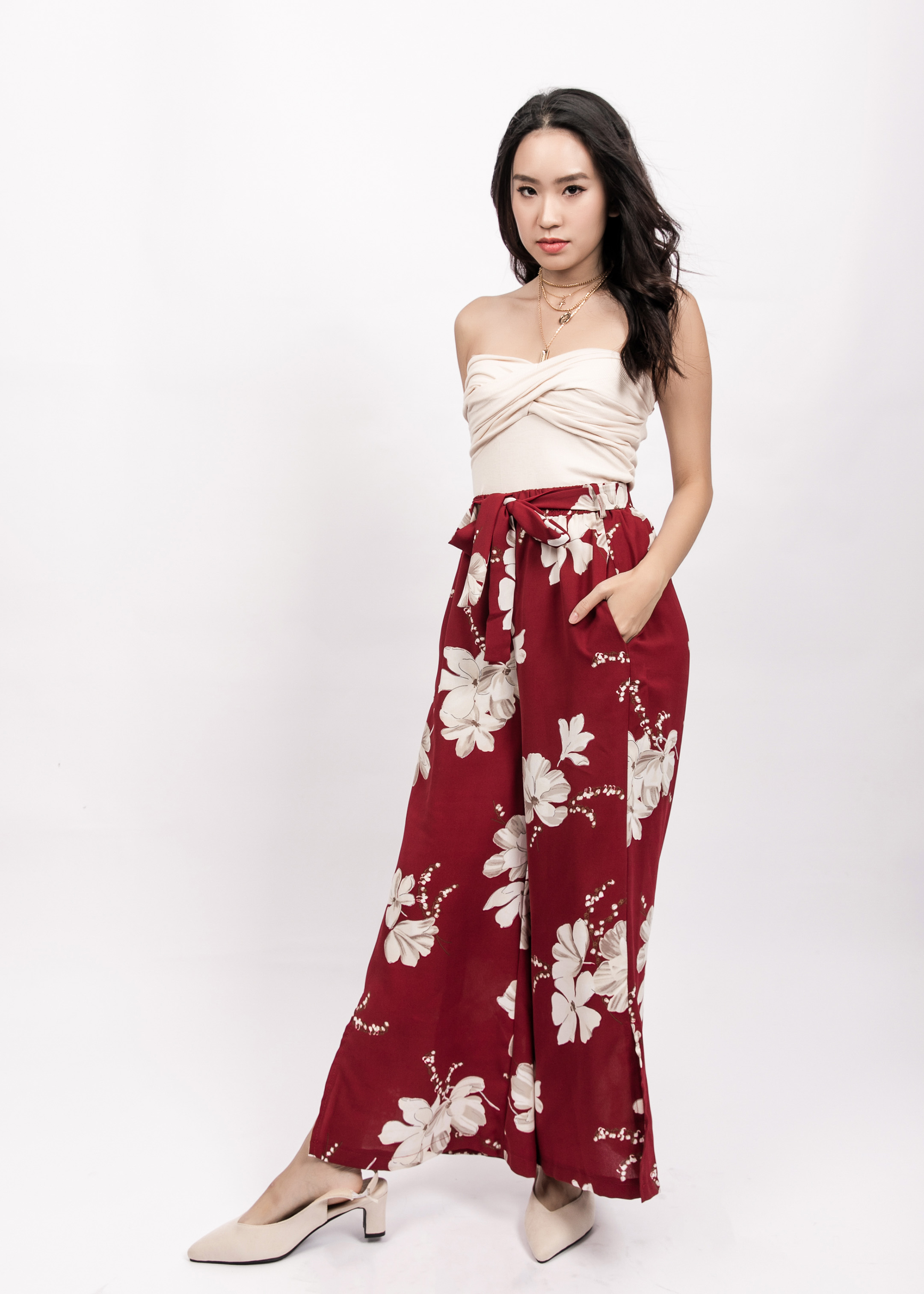 Spotlight Tube Top In Beige • DREAMSCAPED