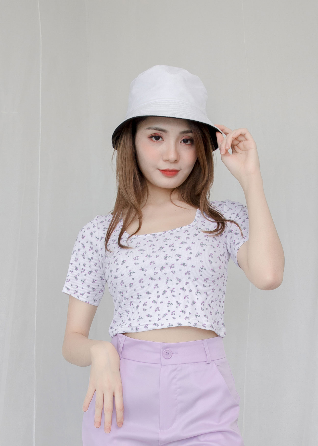 Purple Dandelion Flower Crop Top • DREAMSCAPED