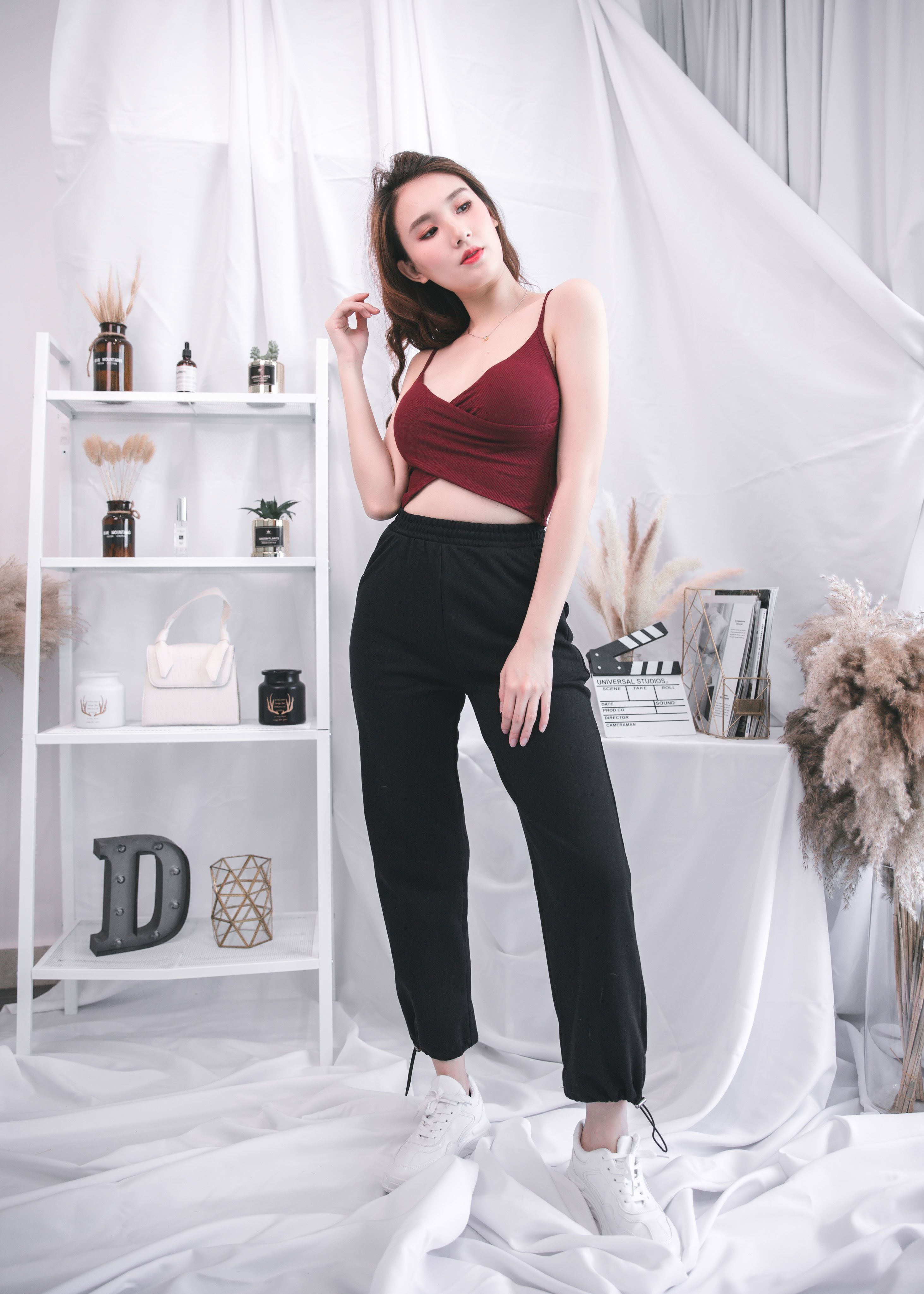 Jolie Joggers Drawstring Pants in Black • DREAMSCAPED