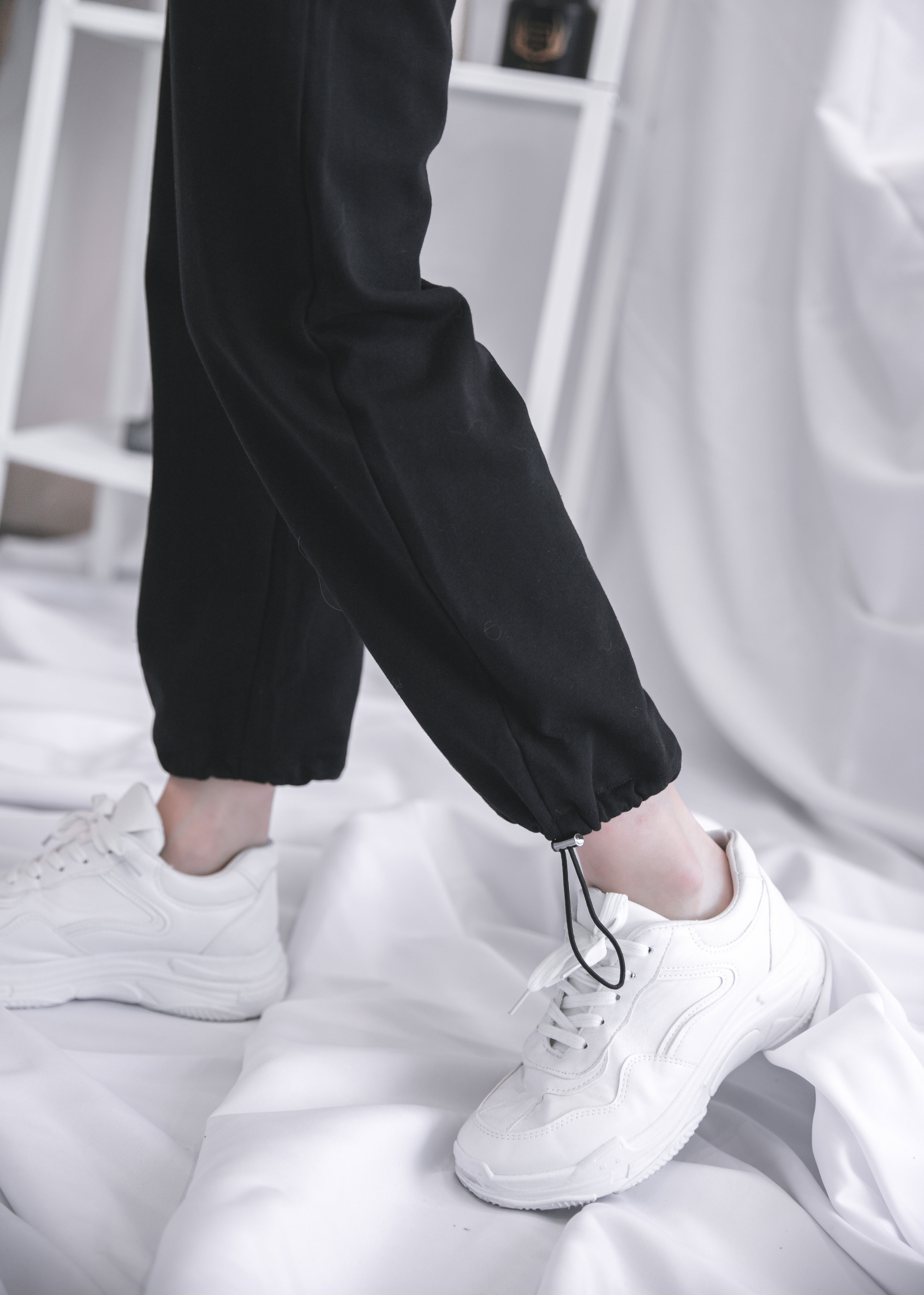 Jolie Joggers Drawstring Pants in Black • DREAMSCAPED