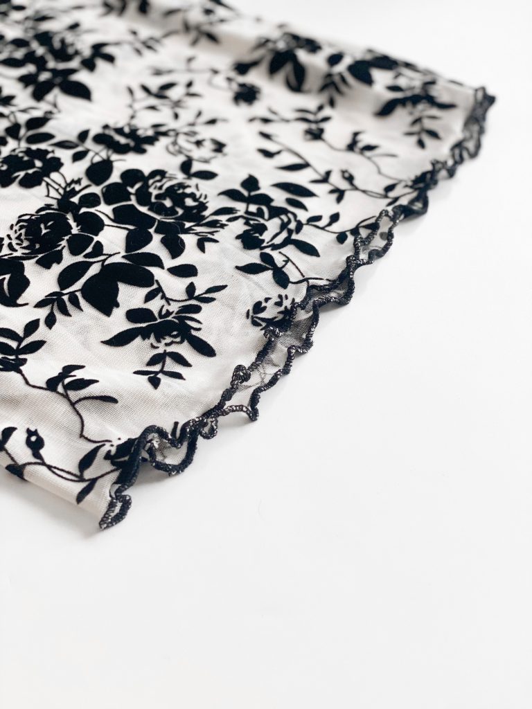 Baroque Sheer Top in Black • DREAMSCAPED