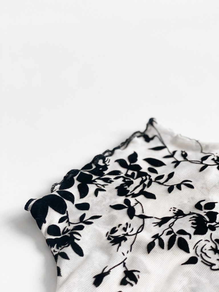 Baroque Sheer Top in Black • DREAMSCAPED