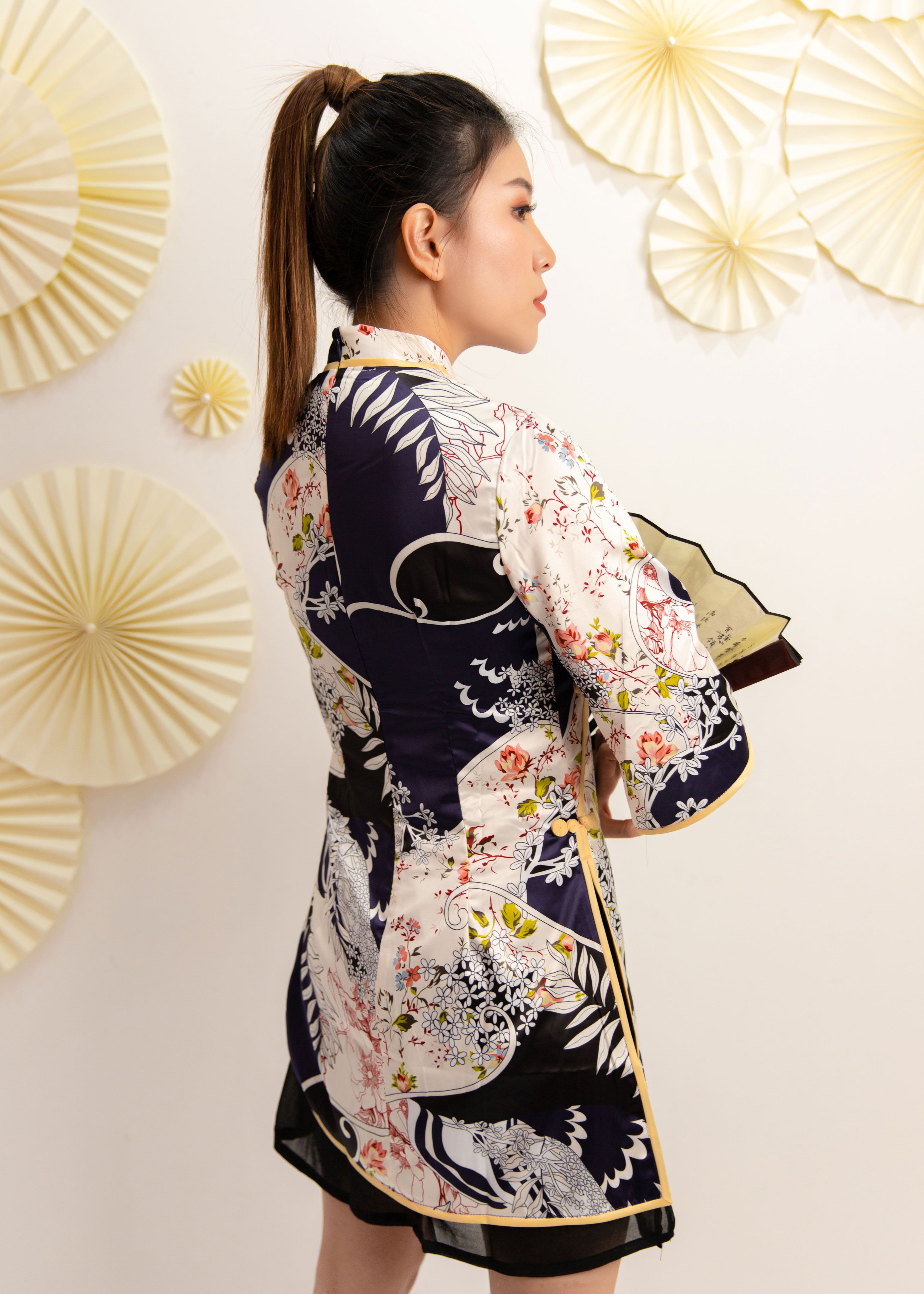 Defensive Martial Arts Qipao in Blue • DREAMSCAPED