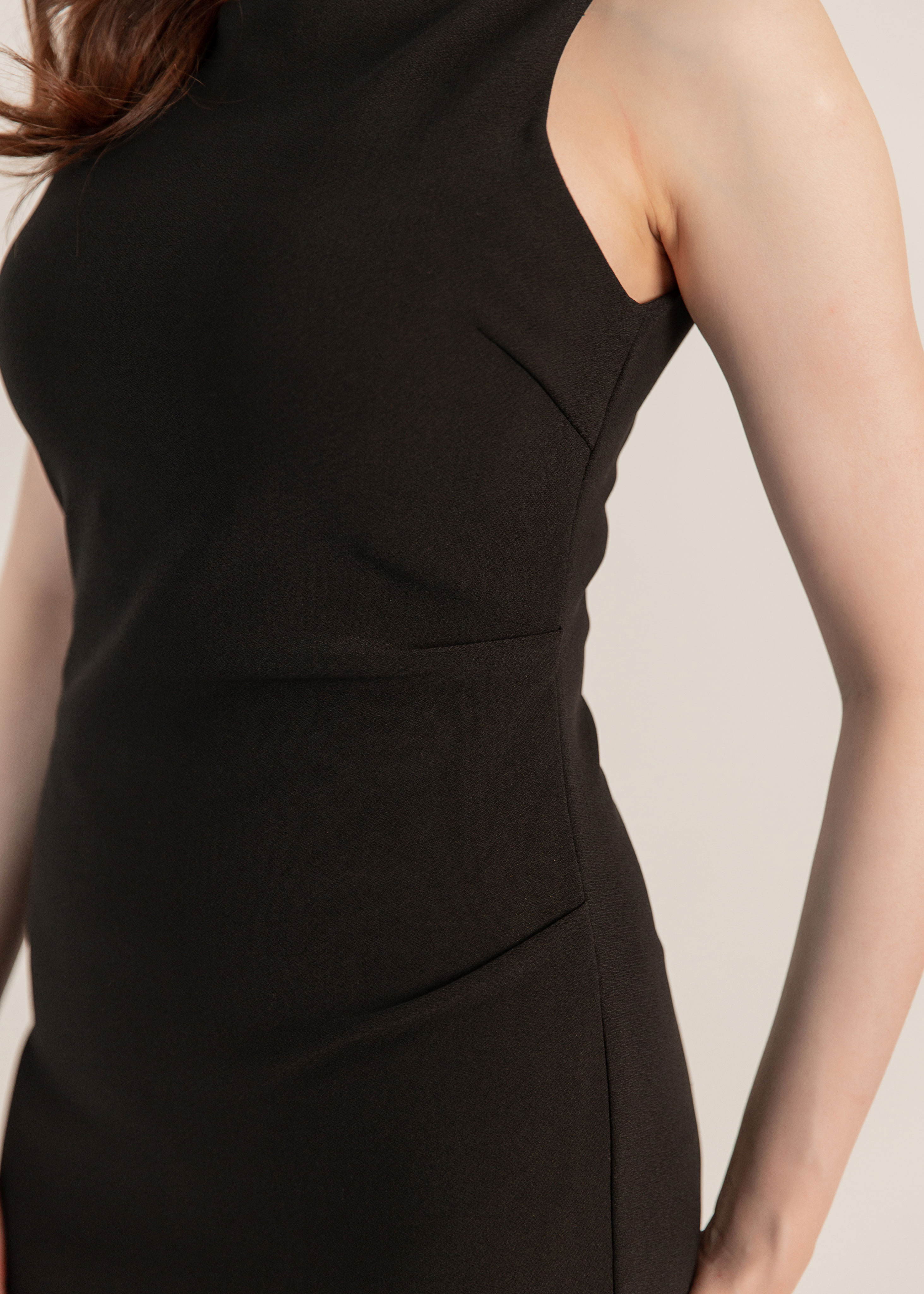 Millicent Modest Mini Dress in Black • DREAMSCAPED