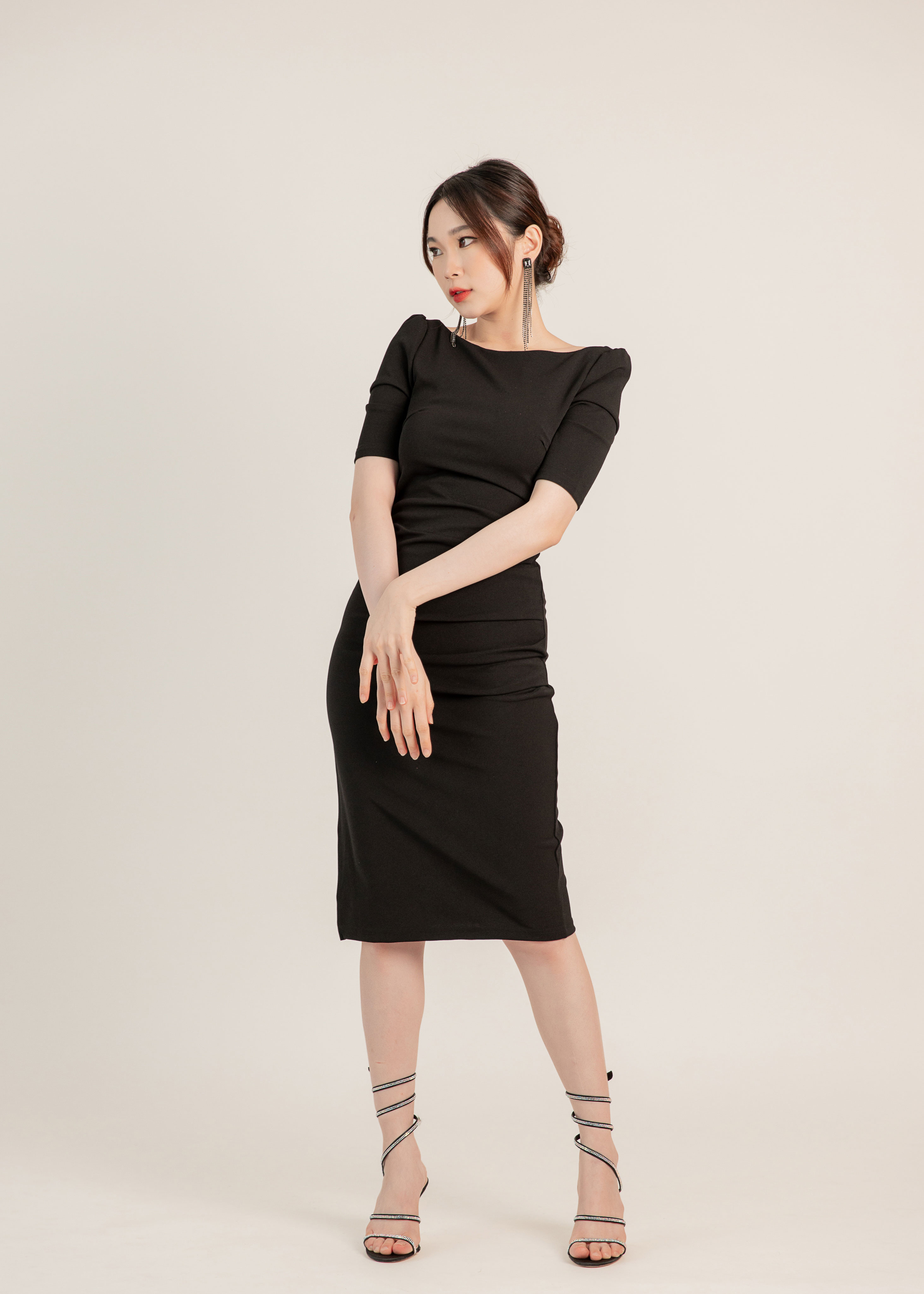 Glamorous Galore Midi Dress in Black • DREAMSCAPED