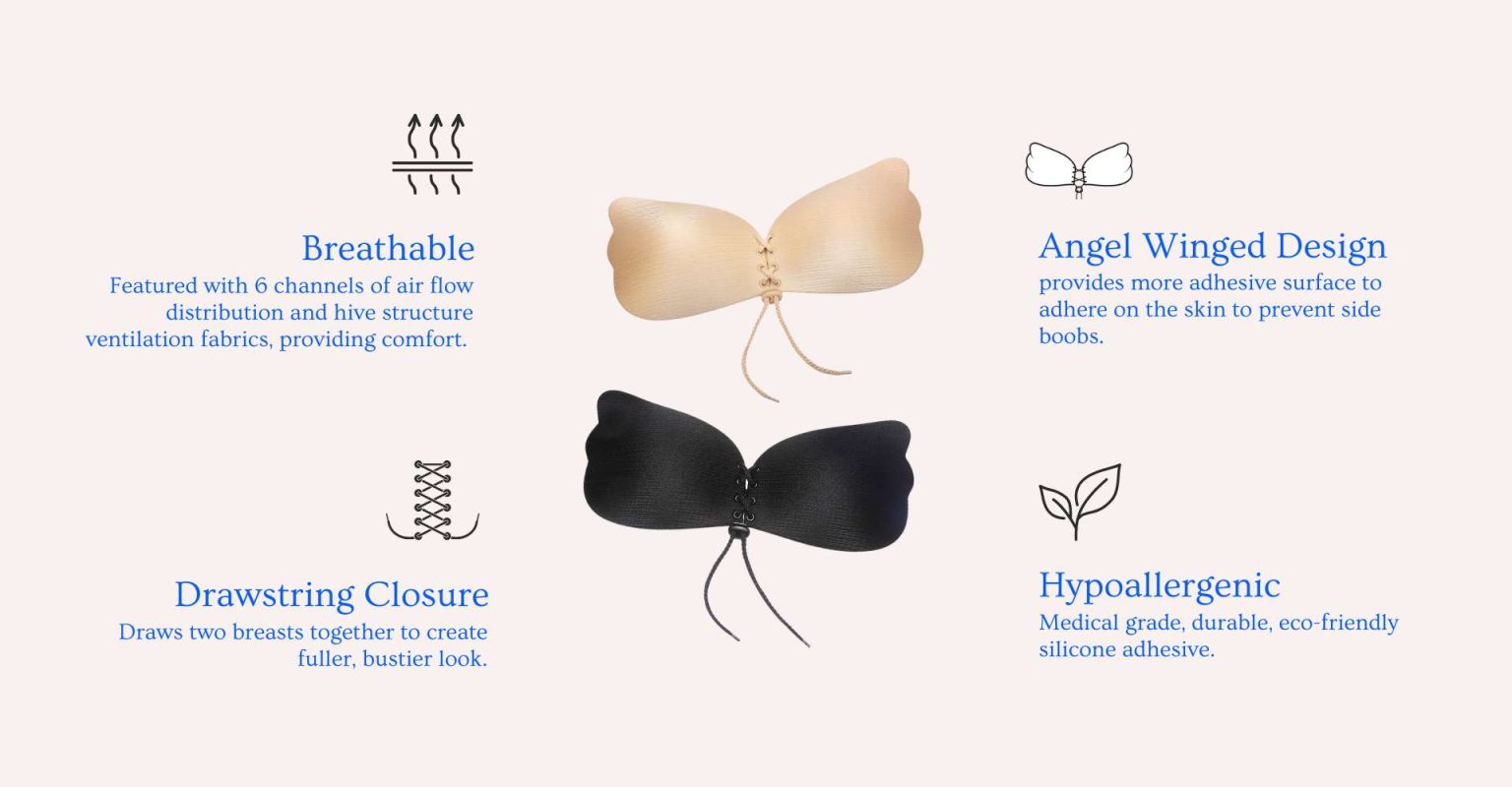 Cleavage Enhancer Drawstring Bra • DREAMSCAPED