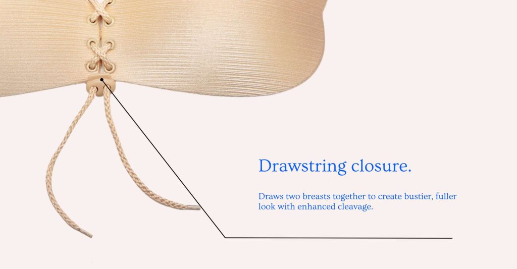 Cleavage Enhancer Drawstring Bra • DREAMSCAPED