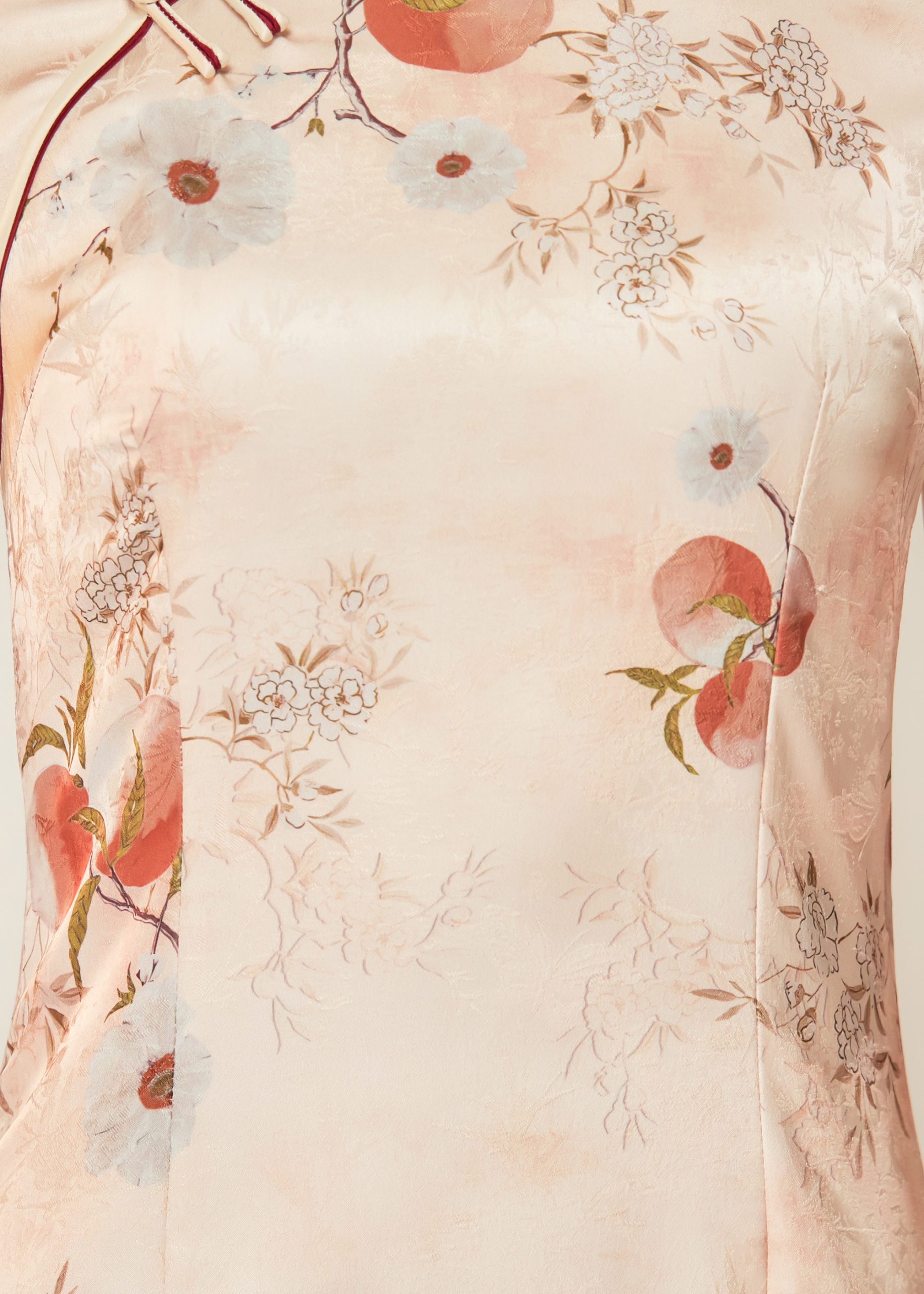 Peach Lucidity Midi Qipao