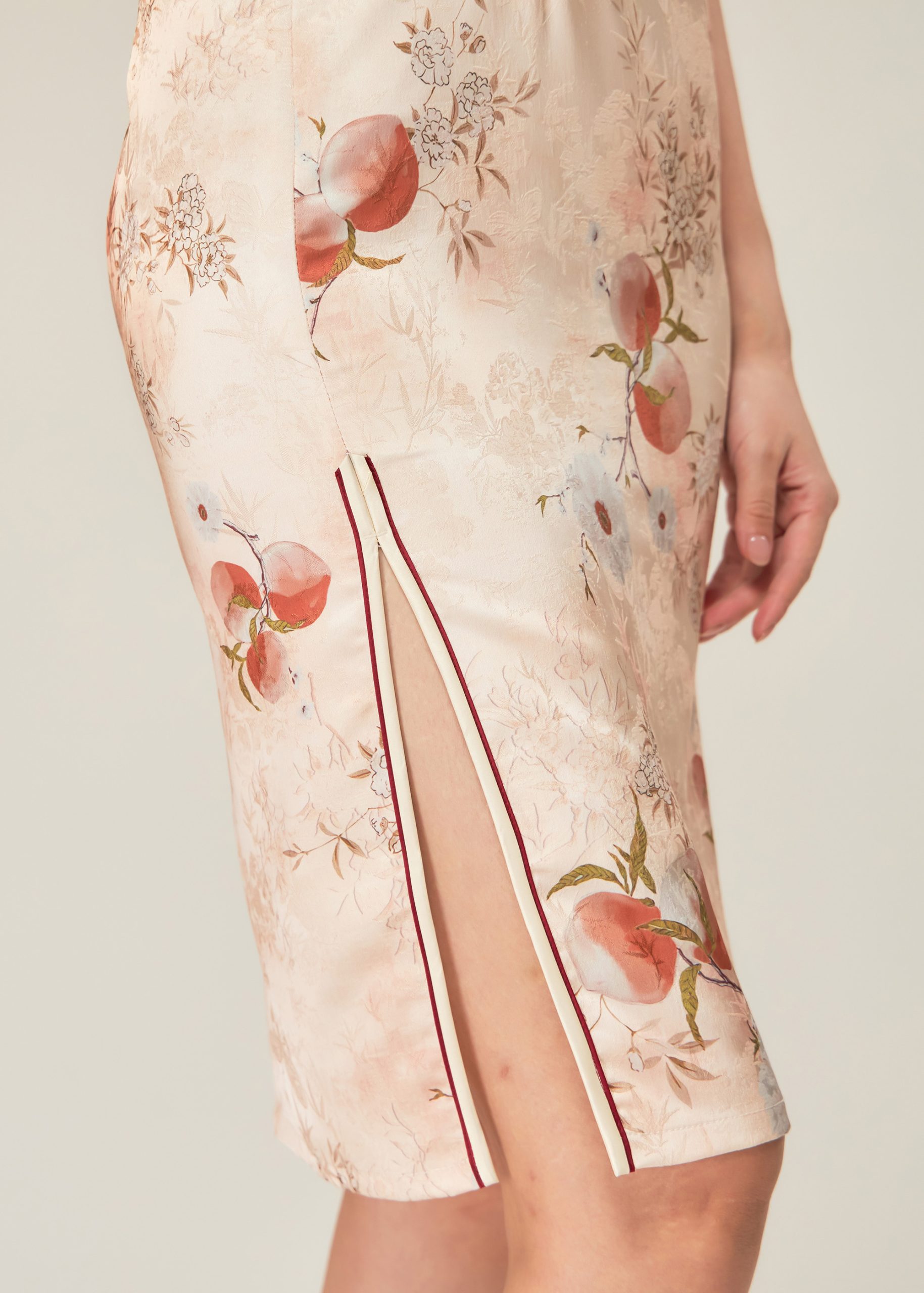 Peach Lucidity Midi Qipao